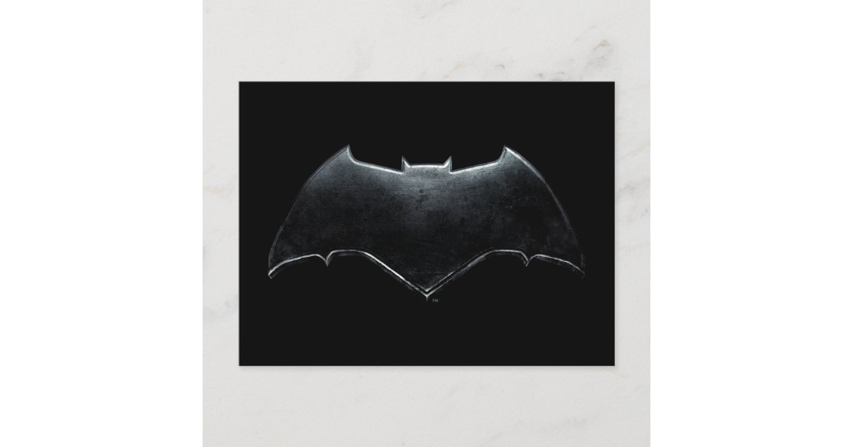Justice League | Metallic Batman Symbol Postcard | Zazzle
