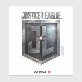 Justice League | Metallic JL Shield Sticker | Zazzle