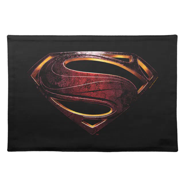 Justice League | Metallic Superman Symbol Placemat | Zazzle