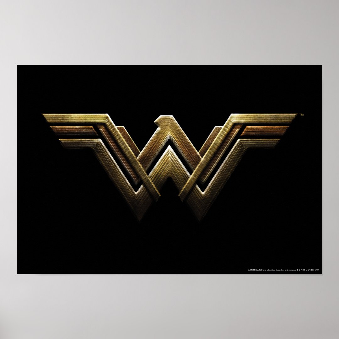 Justice League | Metallic Wonder Woman Symbol Poster | Zazzle