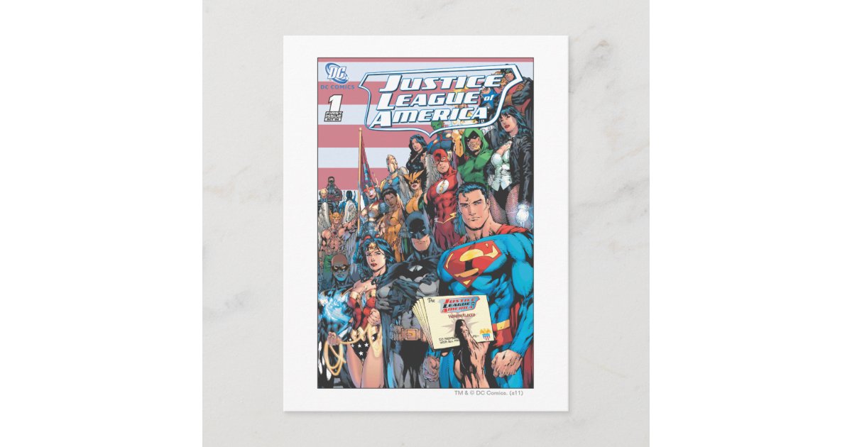 Justice League of America First Issue Postcard | Zazzle