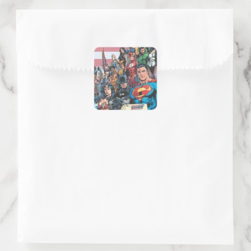 Justice League of America First Issue Square Sticker | Zazzle