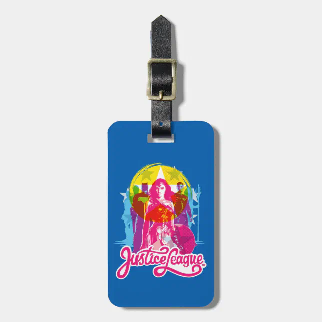 Justice League | Retro Group & Logo Pop Art Luggage Tag | Zazzle
