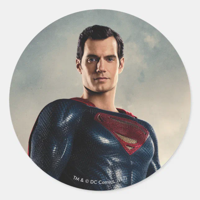 Justice League | Superman On Battlefield Classic Round Sticker | Zazzle