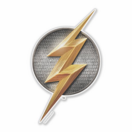 Justice League | The Flash Metallic Bolt Symbol Sticker | Zazzle
