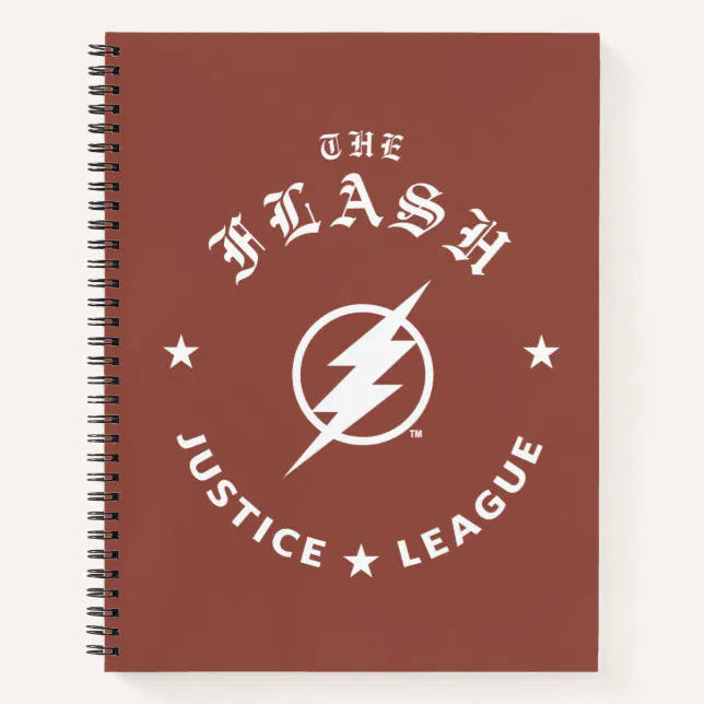 Justice League | The Flash Retro Lightning Emblem Notebook | Zazzle
