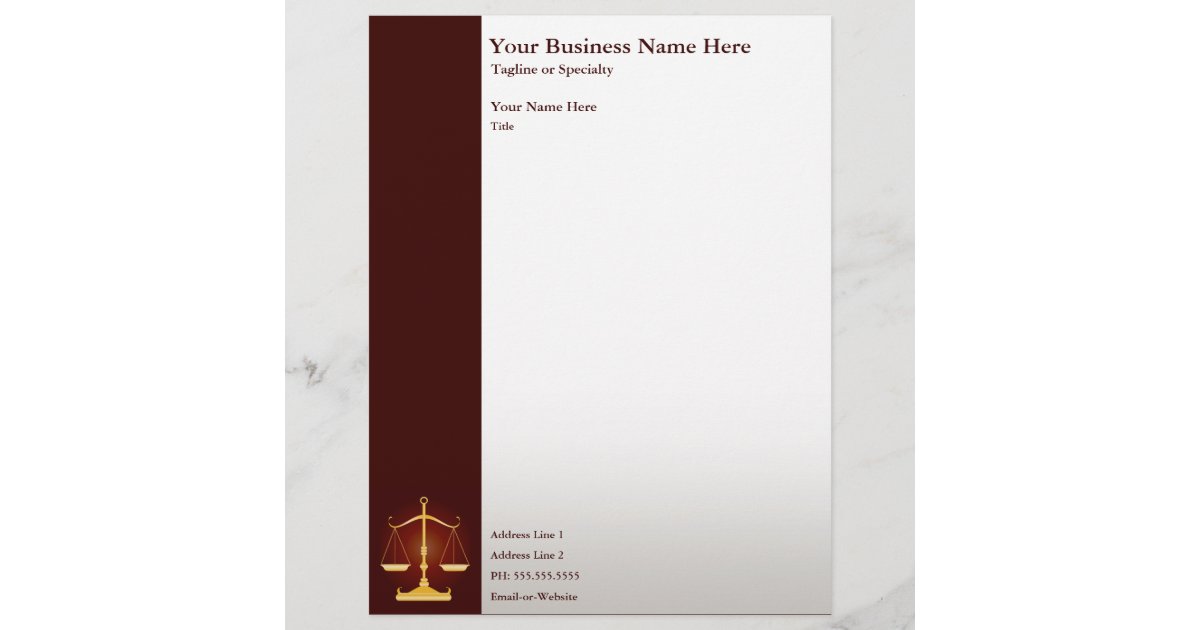 justice letterhead | Zazzle