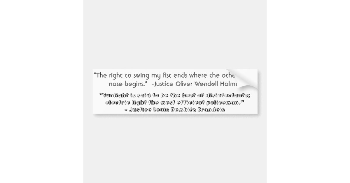 Justice Quotes Bumper Sticker | Zazzle
