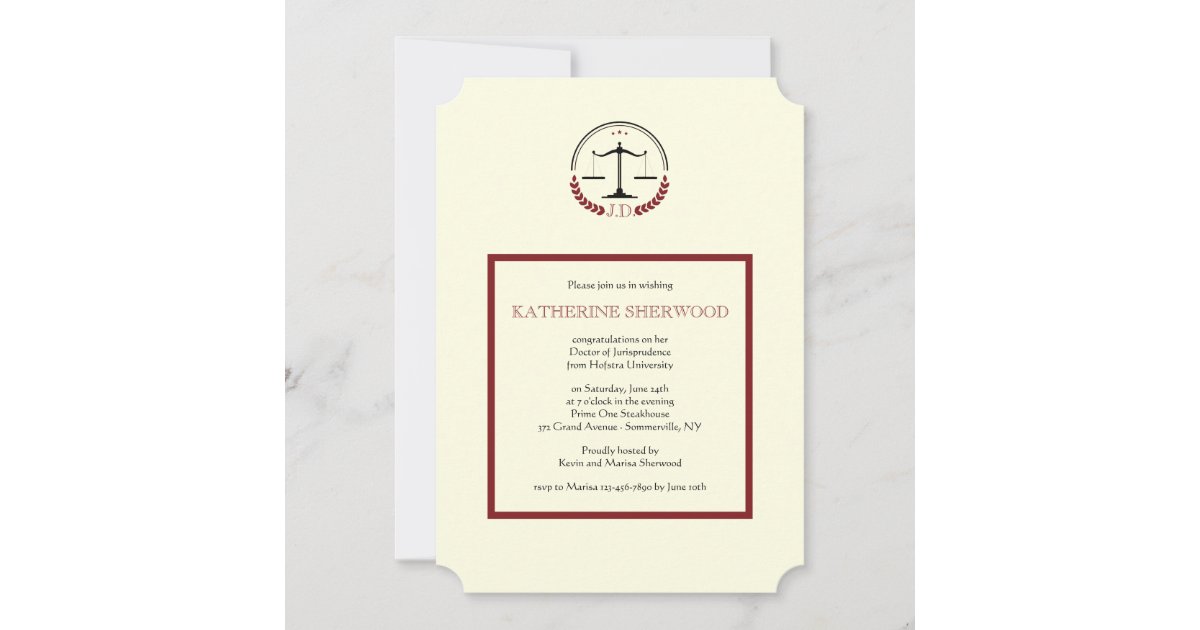 Justice Scale Invitation | Zazzle
