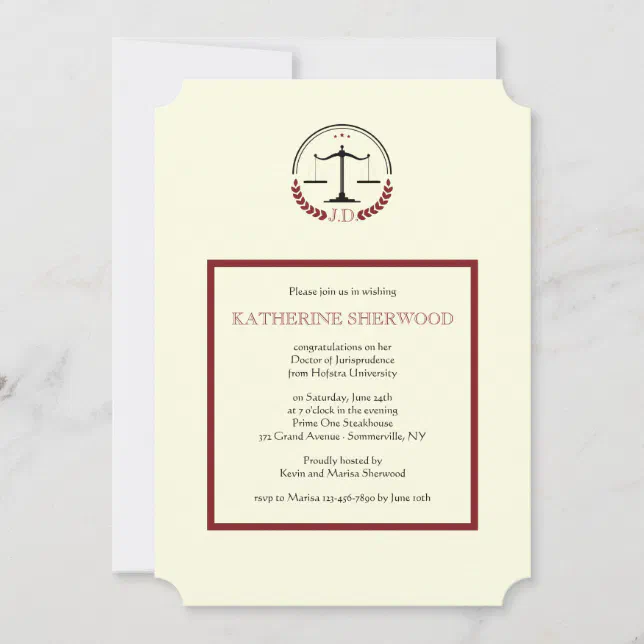 Justice Scale Invitation | Zazzle