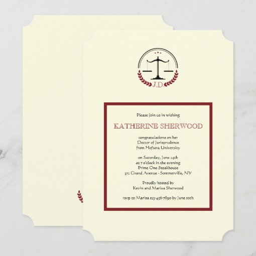 Justice Scale Invitation | Zazzle