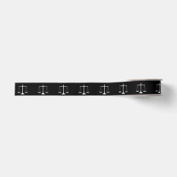 Justice Scales Black Grosgrain Ribbon | Zazzle
