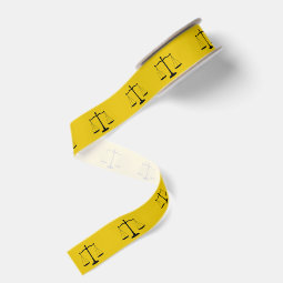 Justice Scales Gold Grosgrain Ribbon | Zazzle