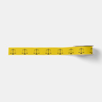 Justice Scales Gold Grosgrain Ribbon | Zazzle