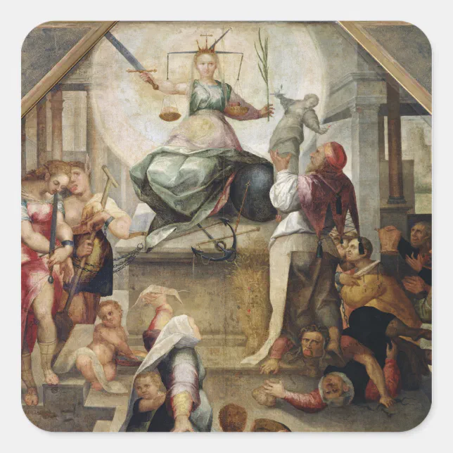 Justice Square Sticker | Zazzle