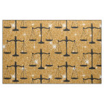 Elegant Golden Scales of Justice | Lawyer Fabric | Zazzle