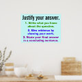 Justify your answer poster | Zazzle