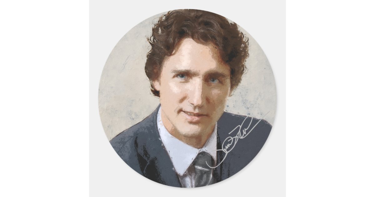 Justin Trudeau Classic Round Sticker | Zazzle