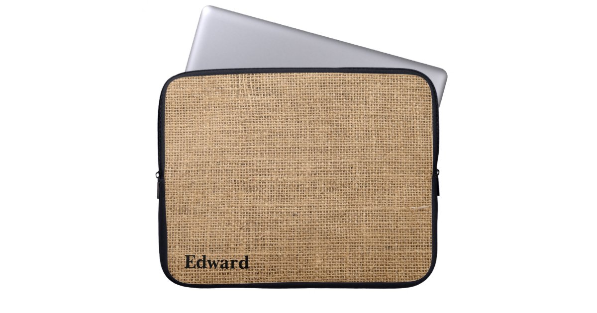 Jute Fabric Laptop Sleeve | Zazzle