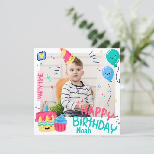 Juvenile Birthday Frame Photo Invitation | Zazzle