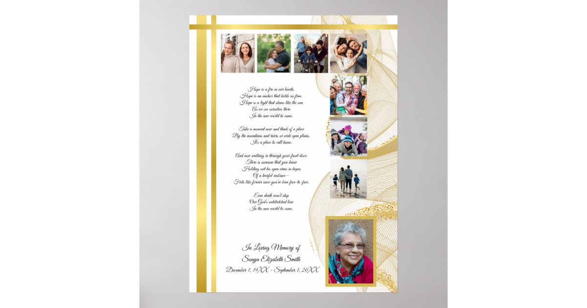 JW Funeral Memorial Service Poster Print | Zazzle