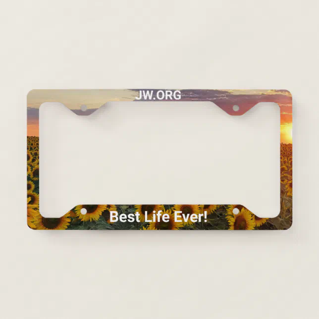 JW Gift Idea! Best Life Ever License Plate Frame | Zazzle