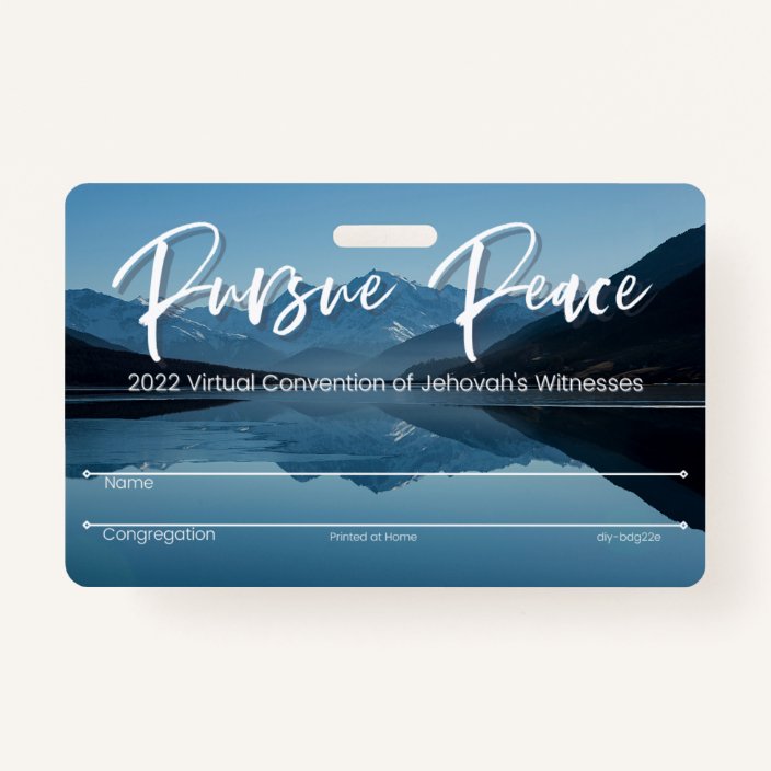 JW Keepsake Convention Badge Card | Mountains | Zazzle.com