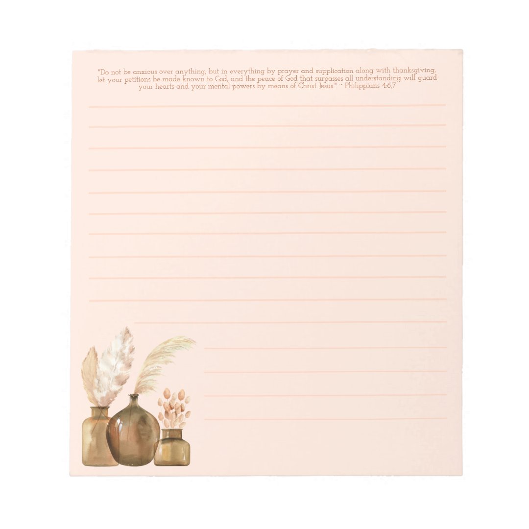 JW Letter writing Boho note pad | Zazzle