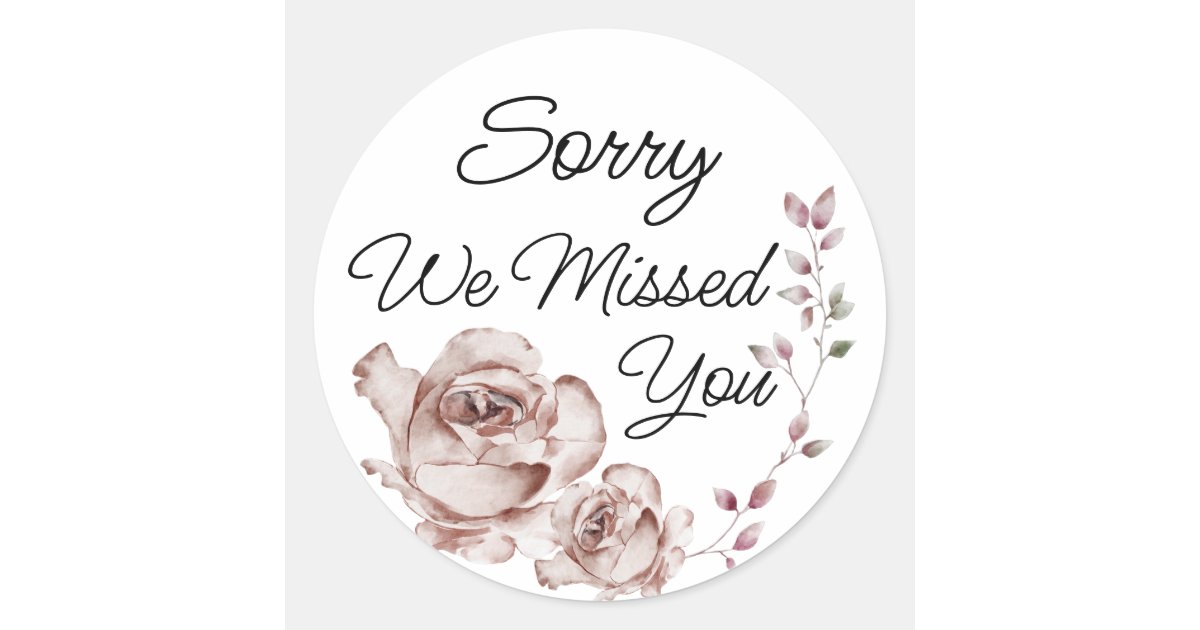 JW stickers Sorry We Missed You Ministry Supplies | Zazzle
