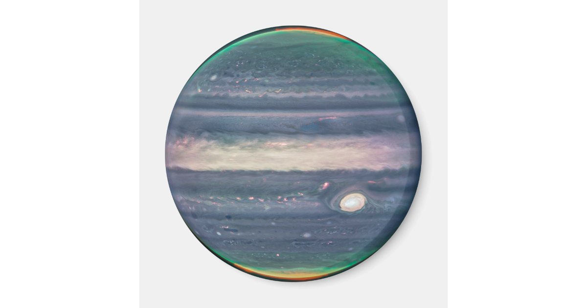 JWST Image of Planet Jupiter in Infrared Magnet | Zazzle