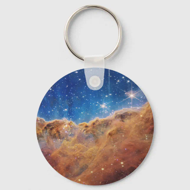 JWST James Webb Space Telescope Cosmic Cliffs Keychain | Zazzle