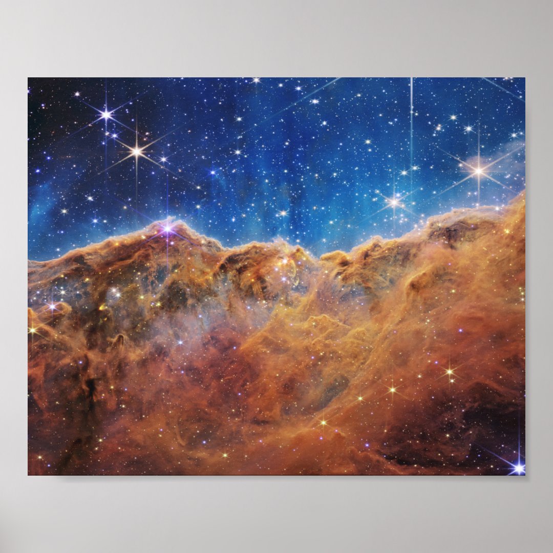 JWST James Webb Space Telescope Cosmic Cliffs Poster | Zazzle