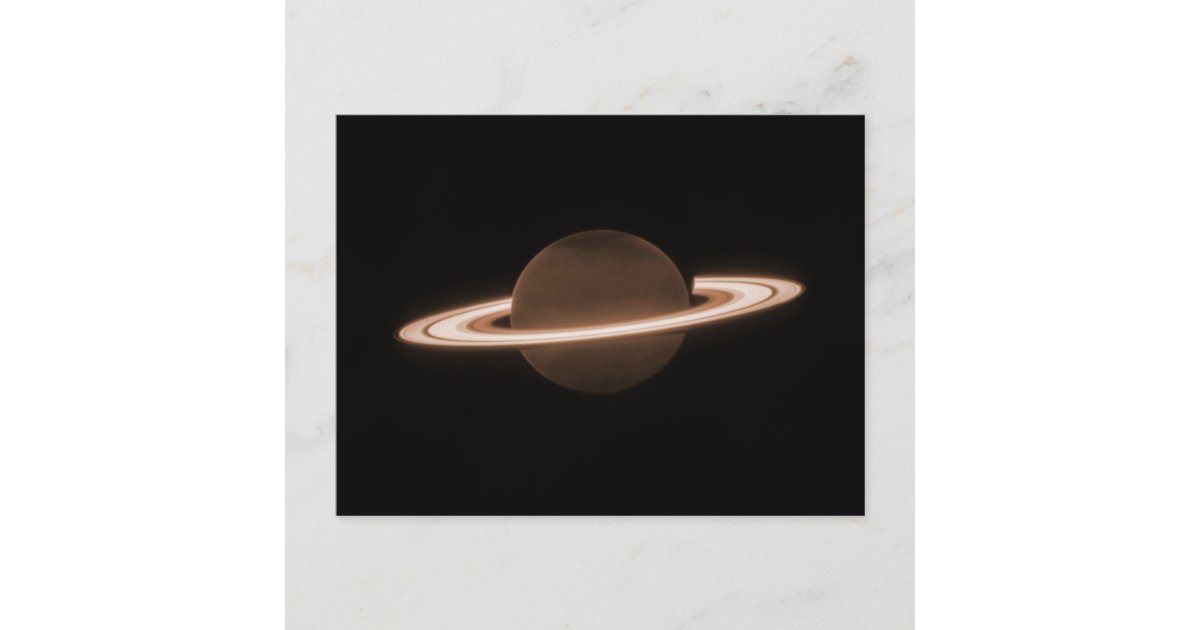 JWST James Webb Space Telescope Saturn Infrared Postcard | Zazzle