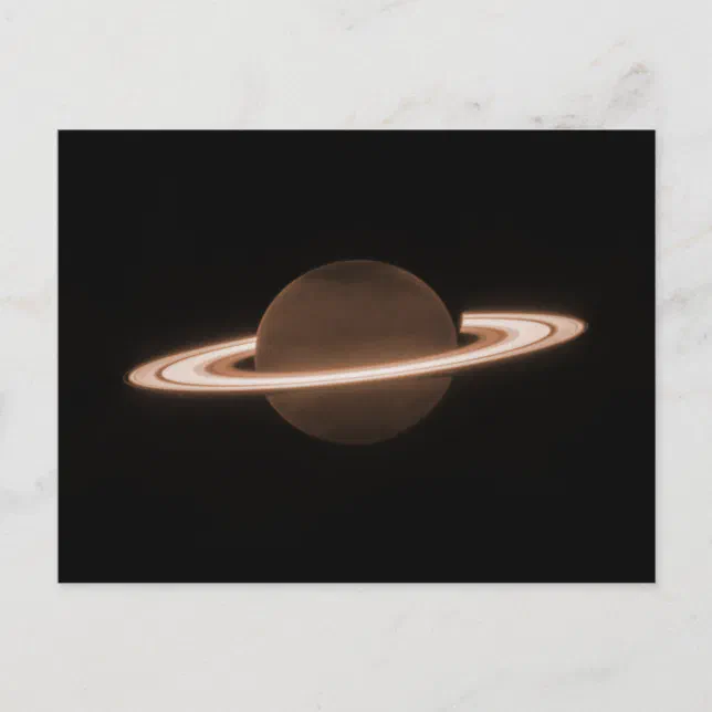 JWST James Webb Space Telescope Saturn Infrared Postcard | Zazzle