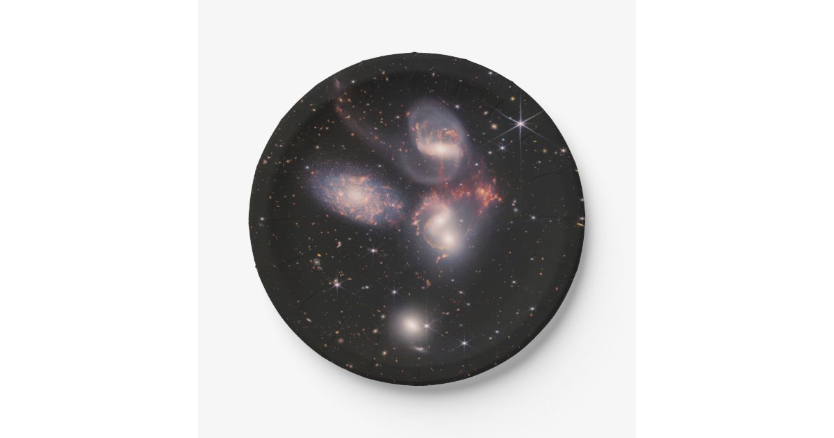JWST James Webb Space Telescope Stephan’s Quintet Paper Plates | Zazzle