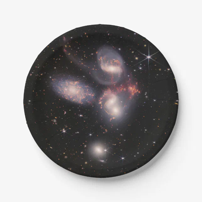 JWST James Webb Space Telescope Stephan’s Quintet Paper Plates | Zazzle