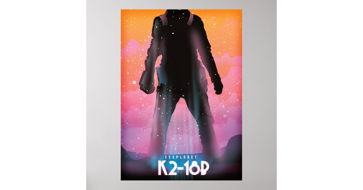 K2-18b exoplanet space art poster | Zazzle