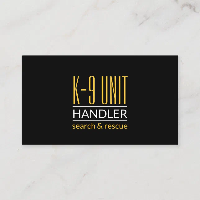 K9 Handler Business Card | Zazzle