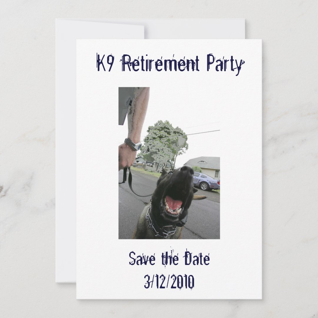 K9 Retirement Invitation | Zazzle