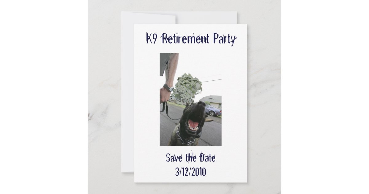 K9 Retirement Invitation | Zazzle