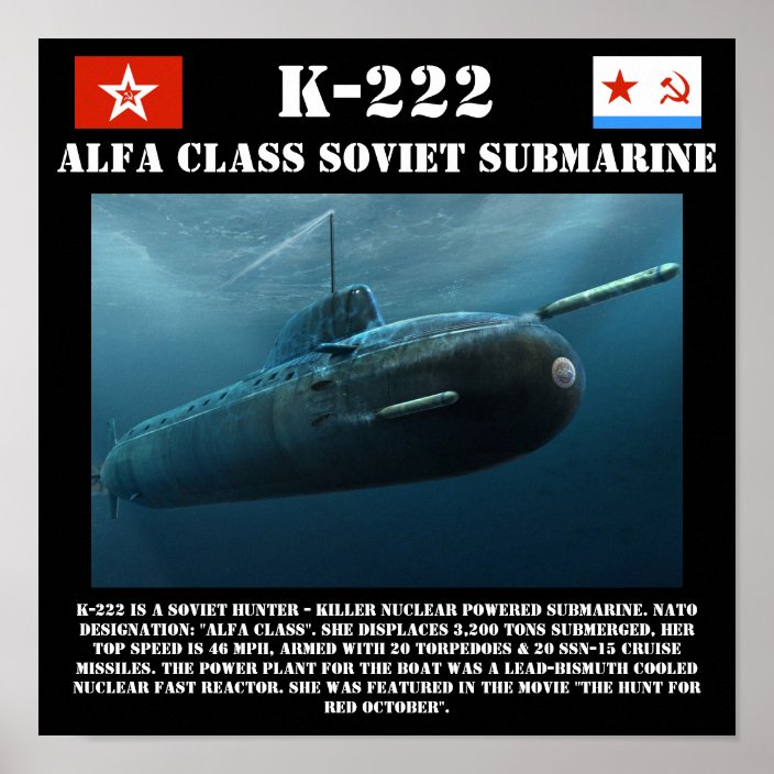 K-222 Soviet Alfa Class Submarine Print | Zazzle.com