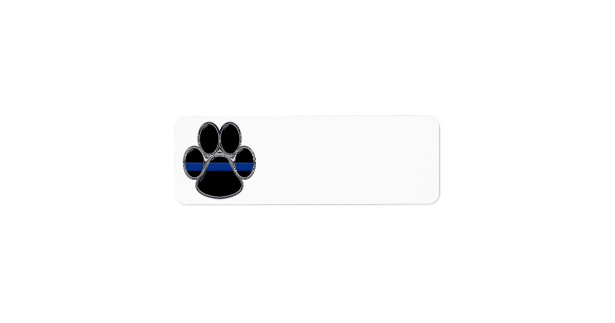 K-9 Thin Blue Line Label | Zazzle