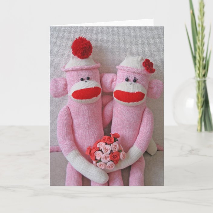 K&K Sock Monkeys Card | Zazzle.com