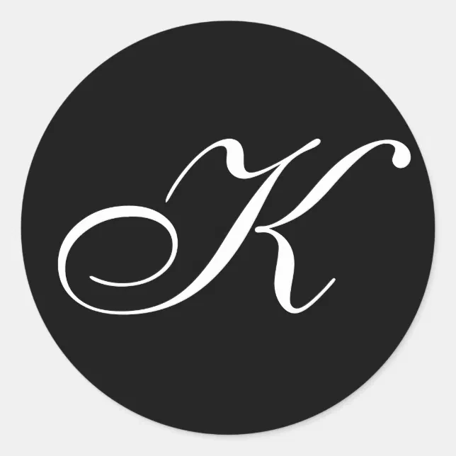K Monogram Stickers | Zazzle