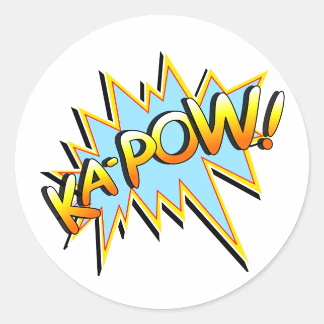 Ka-Pow Classic Round Sticker | Zazzle