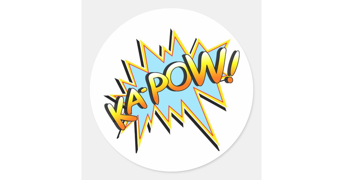 Ka-Pow Classic Round Sticker | Zazzle