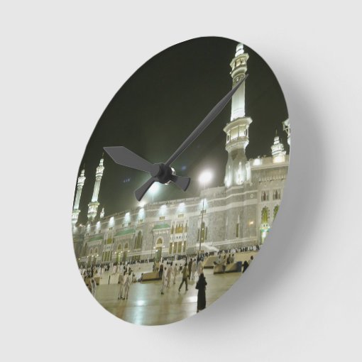 Kaaba Kaba Mekka Mecca Islam Allah Moslem Muslim Round Clock | Zazzle