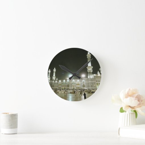 Kaaba Kaba Mekka Mecca Islam Allah Moslem Muslim Round Clock | Zazzle