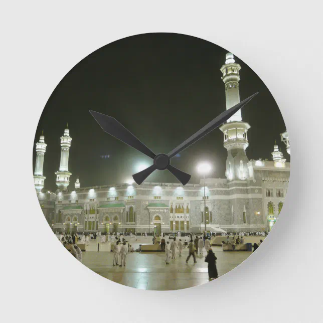 Kaaba Kaba Mekka Mecca Islam Allah Moslem Muslim Round Clock | Zazzle
