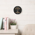 Kabbalah The Tree of Life Abalone and Gold Round Clock | Zazzle